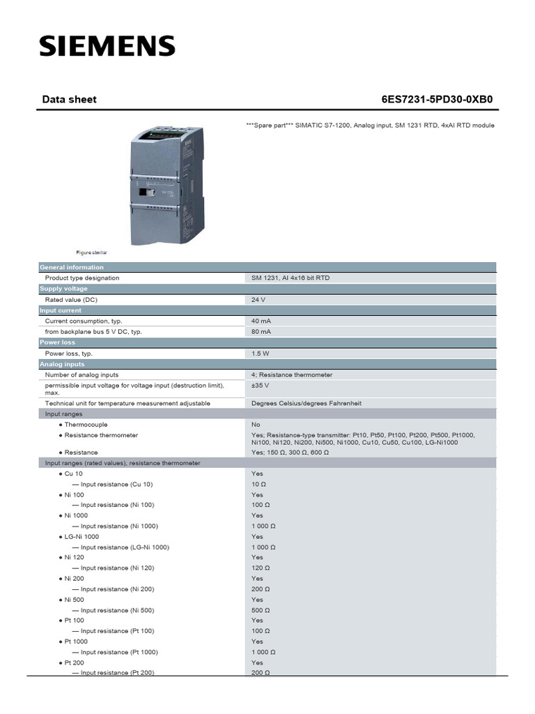 6ES72315PD300XB0 Datasheet en | PDF | Computer Engineering | Electromagnetism