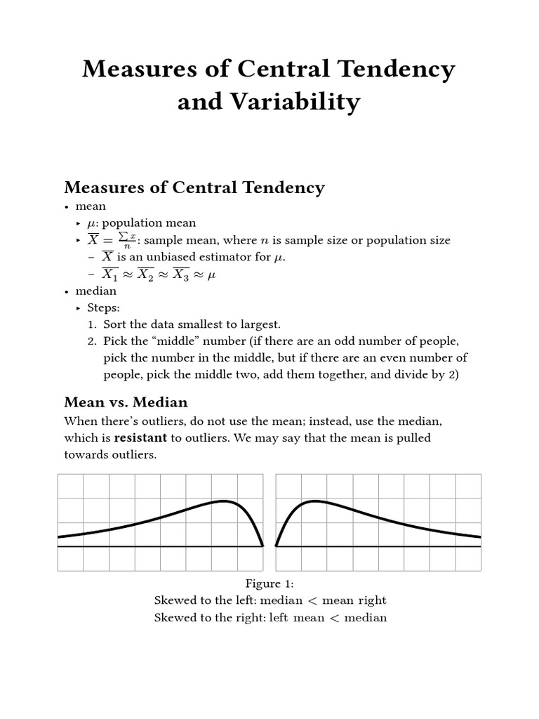 Measures of Central Tendency | PDF | Teaching Methods & Materials