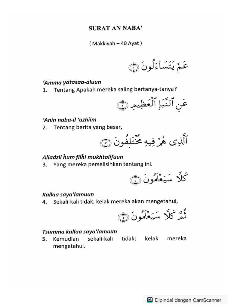 Surat An Naba | PDF