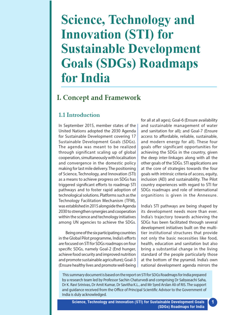 WK 9 UNIT 3 STI For SDGs - RIS | PDF | Sustainability | Sustainable Development