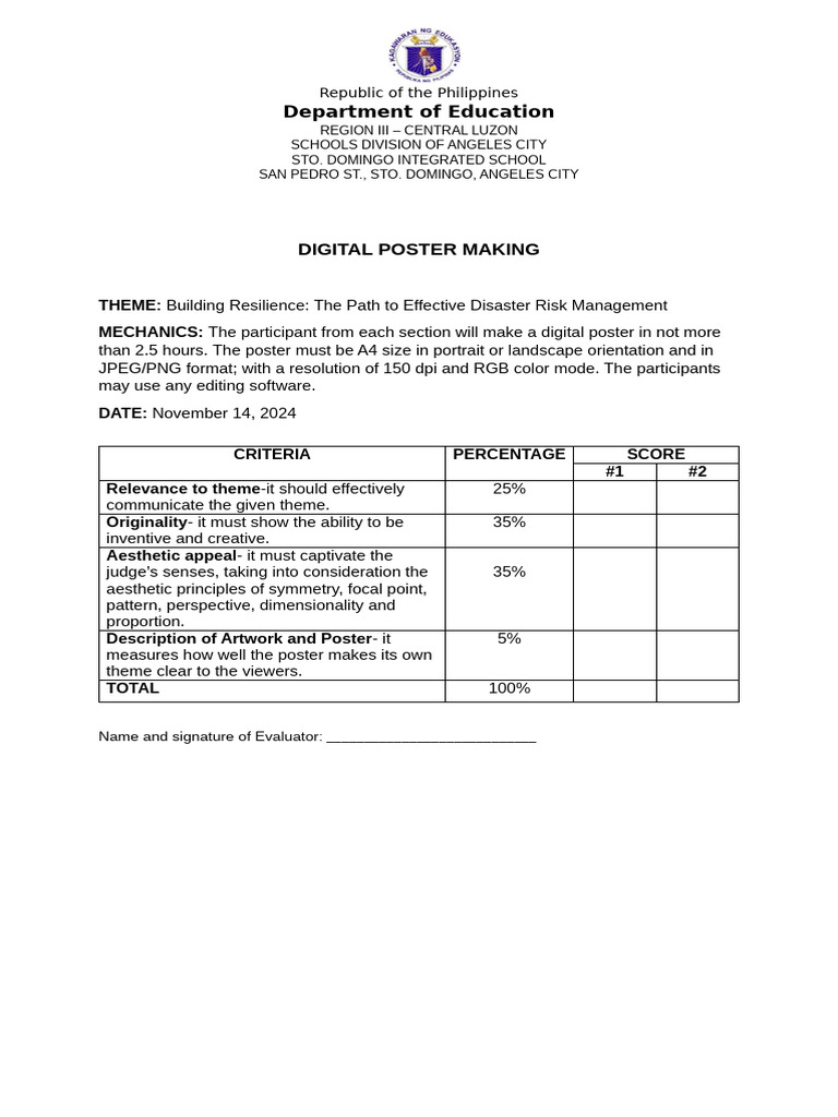 Digital Poster Contest Guidelines | PDF | Social Science