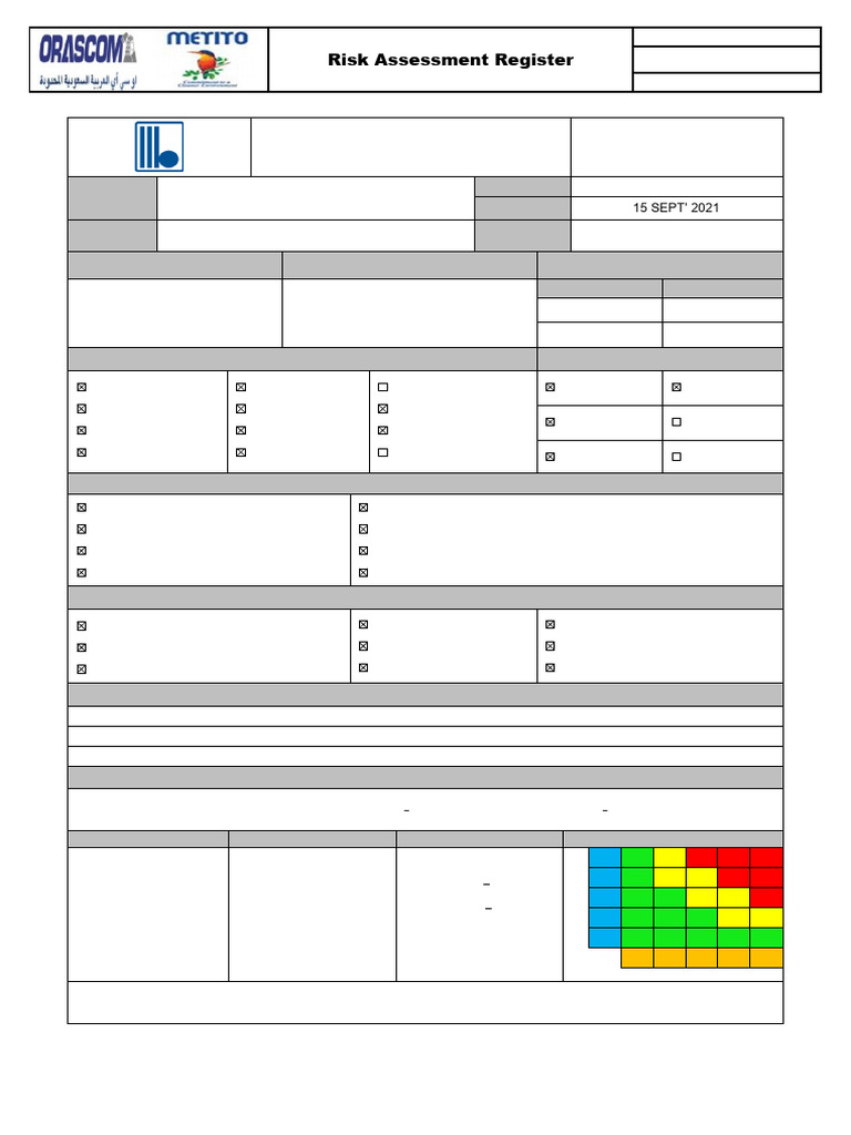 WATER TANK - RISK ASSESSMENT - Confined Space Work-Rev3 | PDF ...