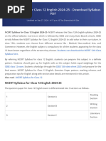 Class 12 English Core Syllabus 2025-26 | PDF