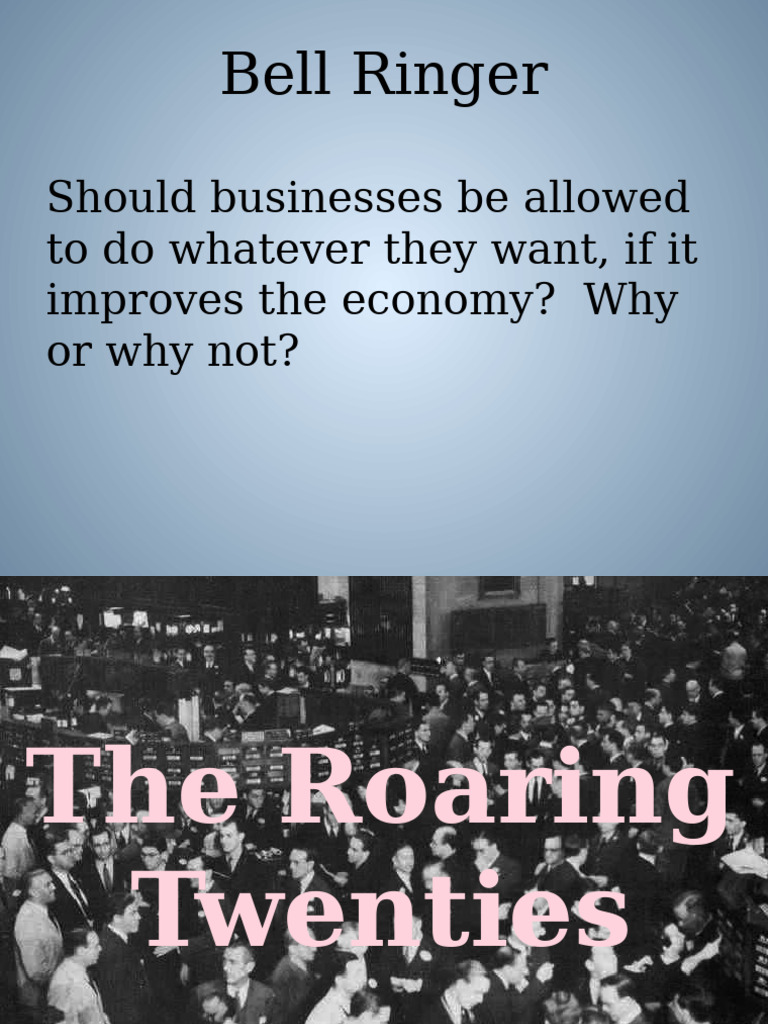 4.1 Roaring 20s Lecture | PDF | Herbert Hoover | Calvin Coolidge