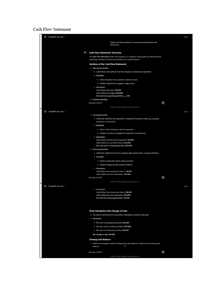 Cash Flow Statement | PDF