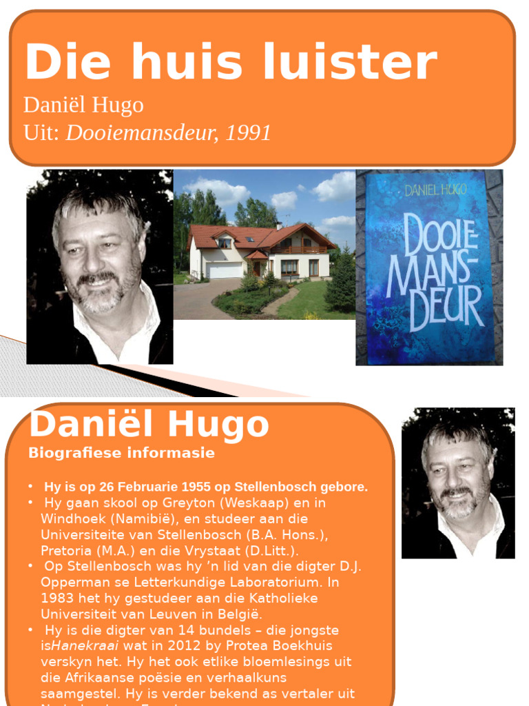 Les Die Huis Luister Analise Daniel Hugo | PDF