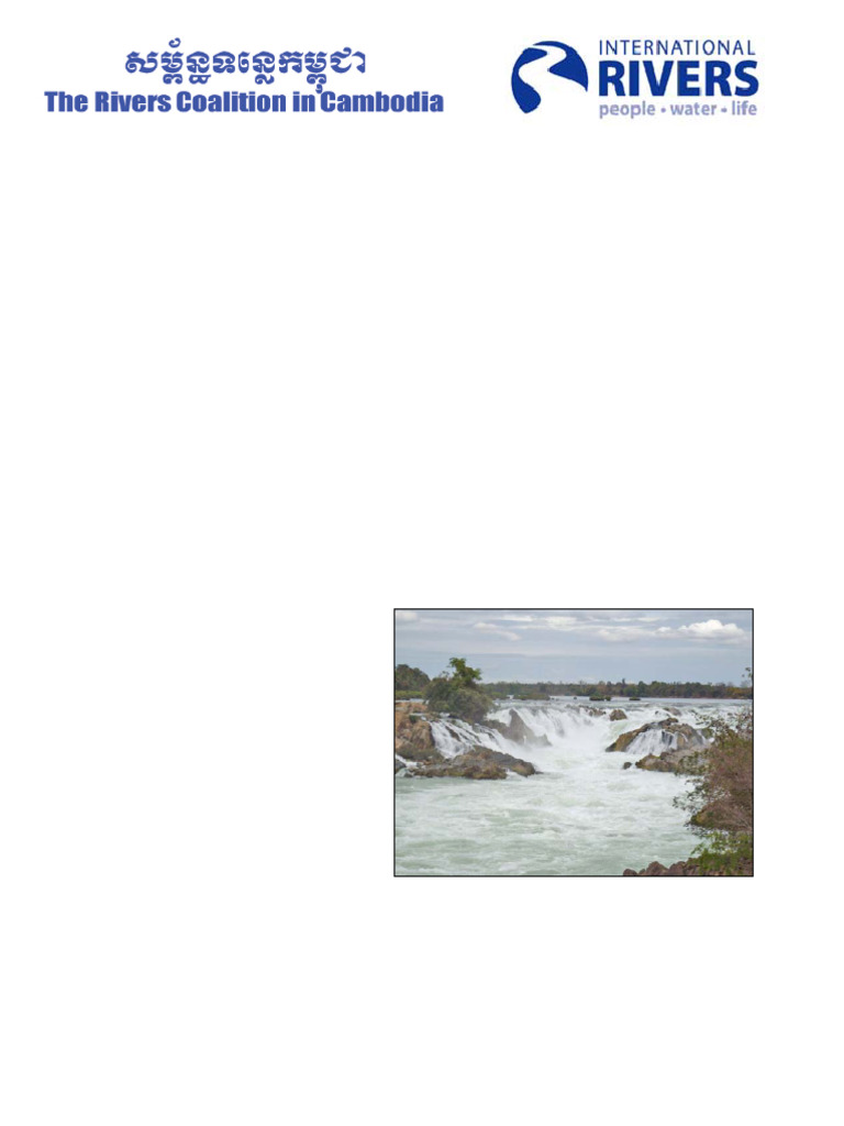 Don Sahong Fact Sheet Sept 2008 ENGLISH | PDF | Mekong | Natural ...