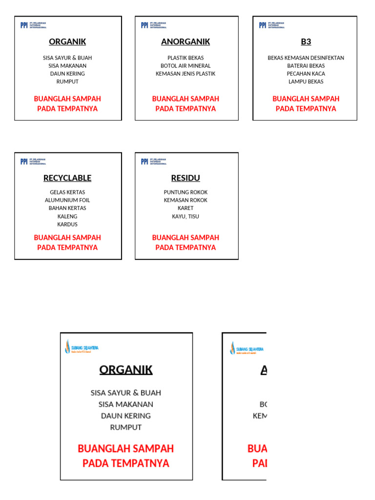 Label Tempat Sampah | PDF | Griya & Taman