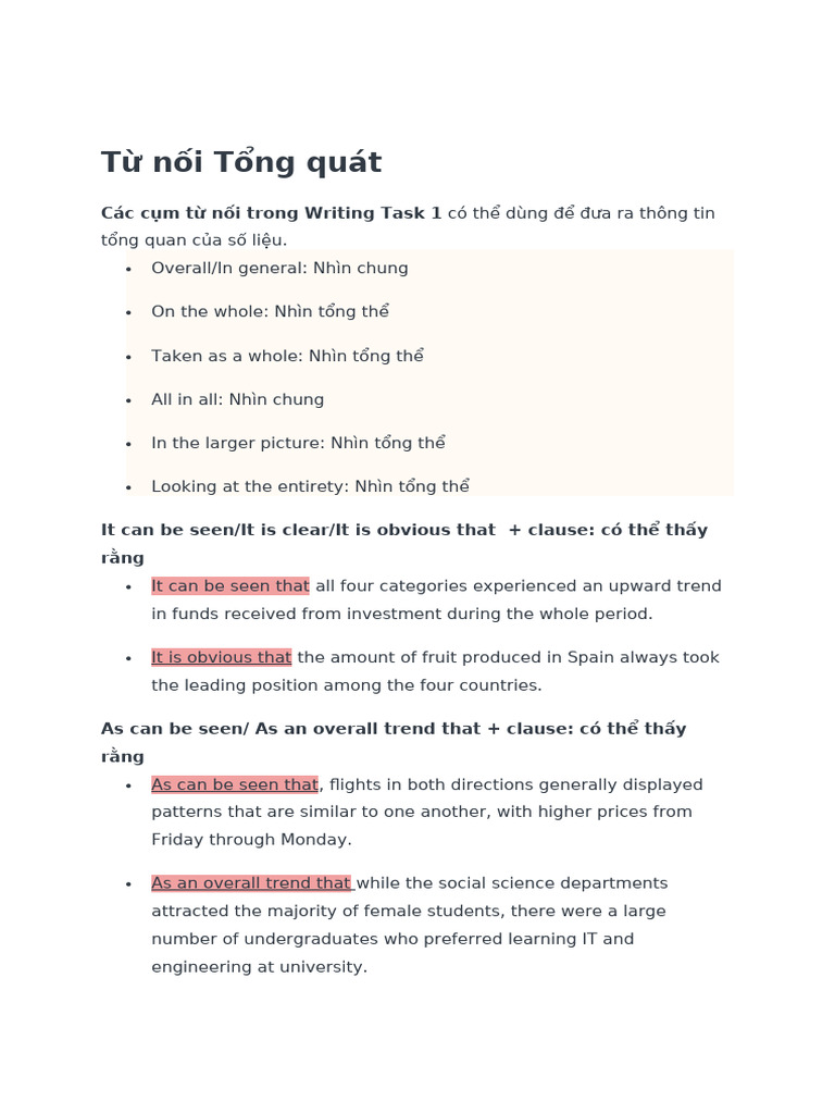 Từ Nối Tổng Quát | PDF