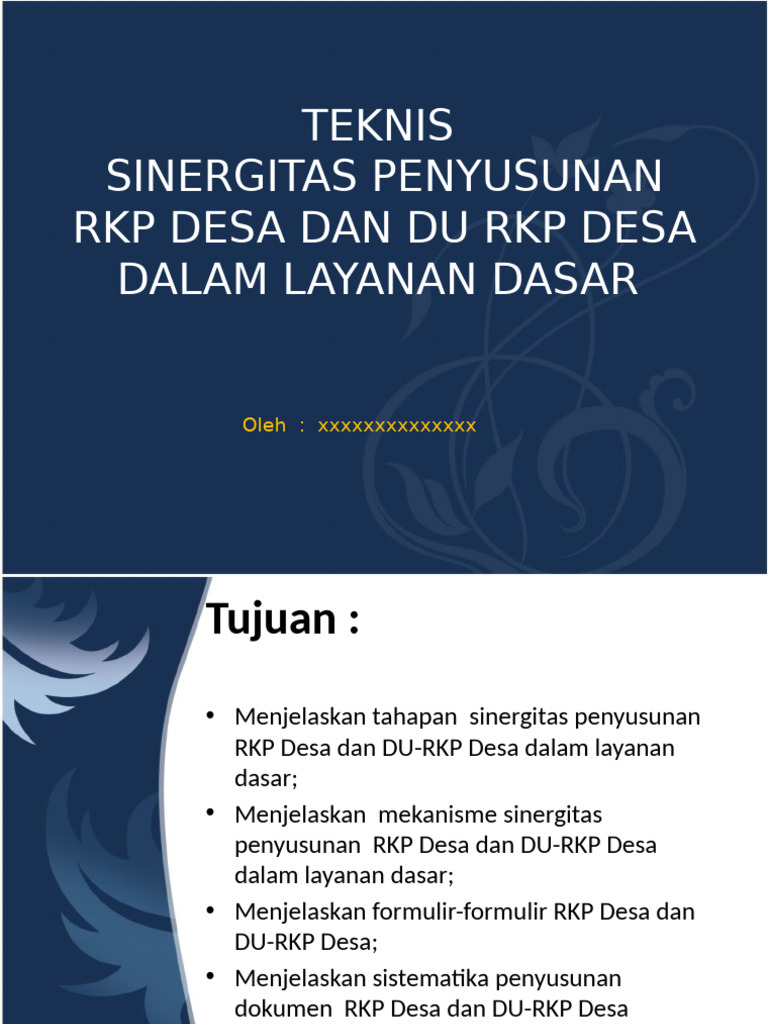 Teknik Penyusunan RKP DU-RKP Desa (KAKA BU - Landasan | PDF