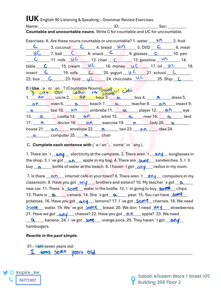 English 90 Grammar and Vocabulary Review Units 3,4 | PDF | Syntax ...
