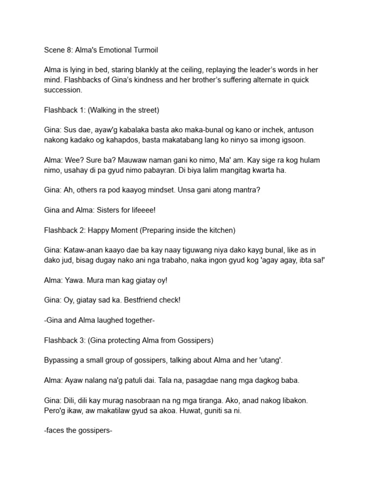 Script Part 2 by Carlos Yulo Benanwa | PDF | Poetry