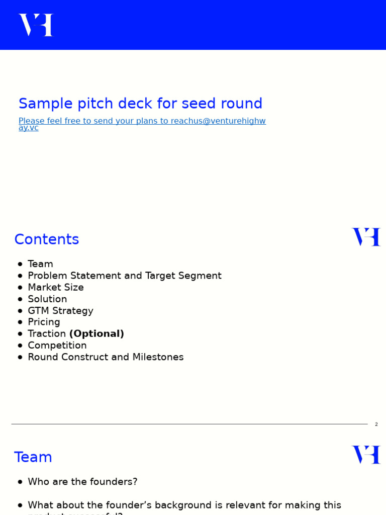 Sample Seed Round Deck | PDF | Business | Economies