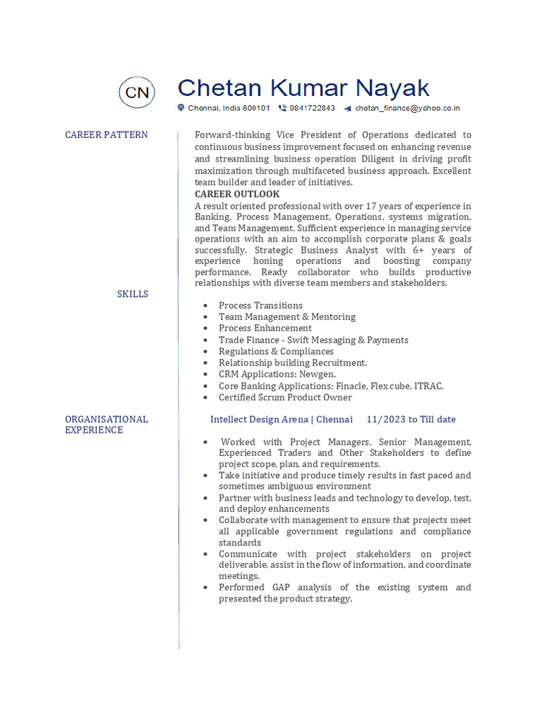 Chetan Kumar Nayak | PDF | Letter Of Credit | Business