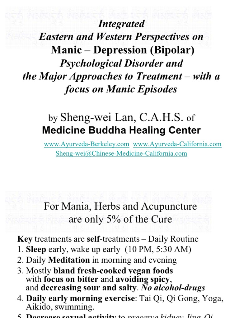 Bipolar Manic Depression Chinese Medicine and Ayurveda | PDF | Ayurveda ...