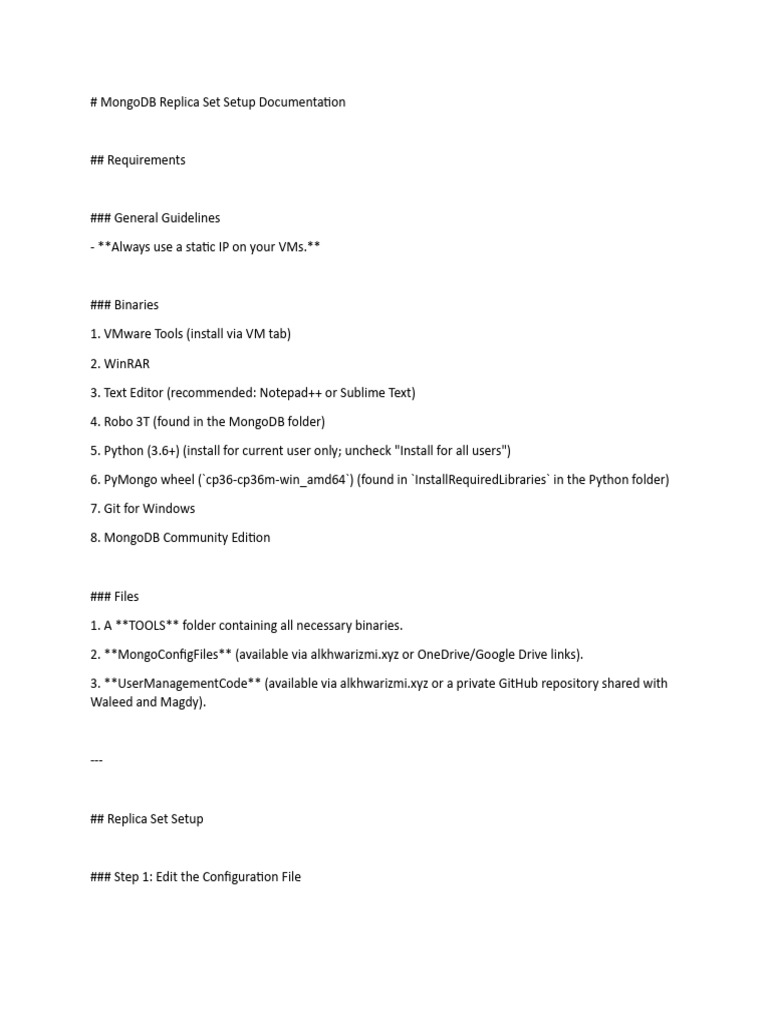 MongoDB Replica Set Setup Guide | PDF | Mongo Db | Microsoft Windows