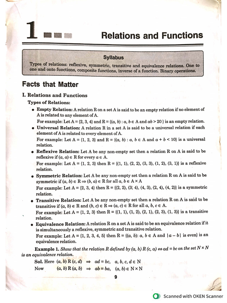 Relation & Functions | PDF