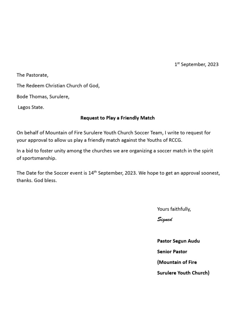 MFMSYC Soccer Letter | PDF