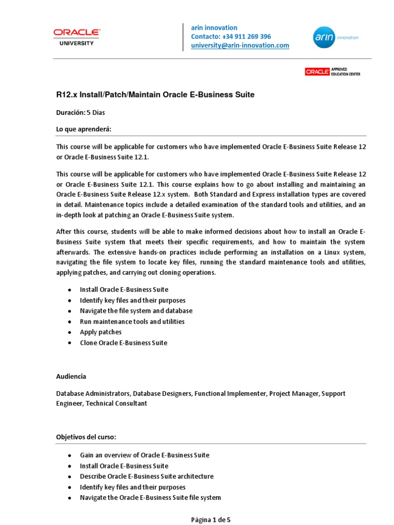 R12 X Install Patch Maintain Oracle E Business Suite Arin Pdf Oracle Database Databases