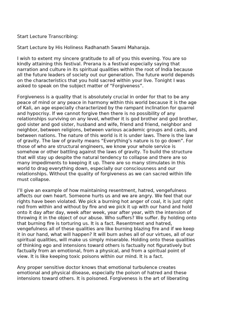 Prerna Art of Forgiveness 1 | PDF | Forgiveness | Bhakti