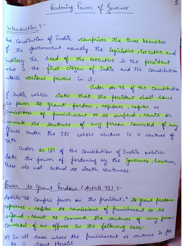 Pardoning Power | PDF