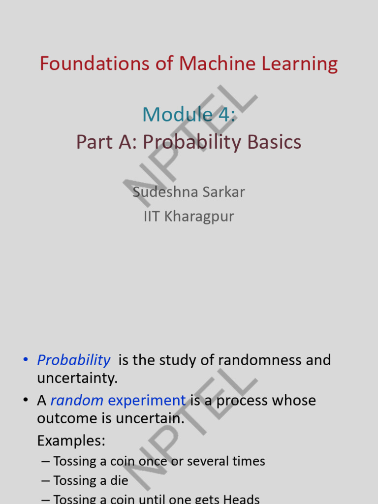 ML4 | PDF | Probability Density Function | Applied Mathematics