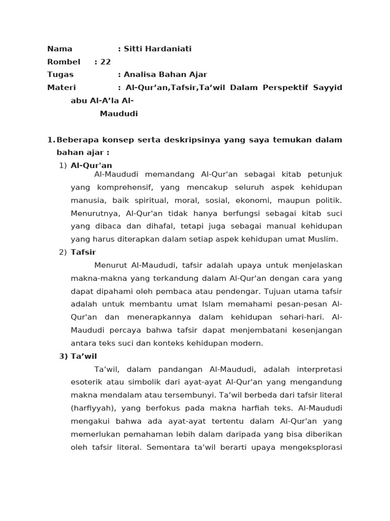 Analisaku QH | PDF | Filsafat | Kajian Bahasa Asing