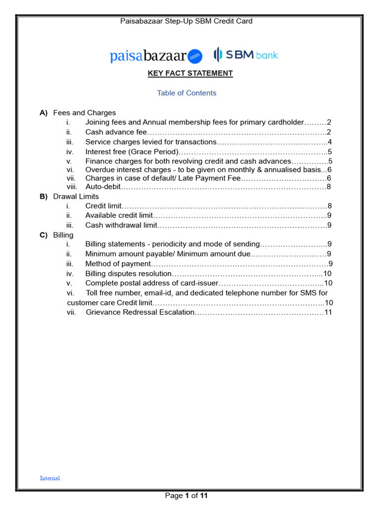 PB KFS | PDF | Credit Card | Interest