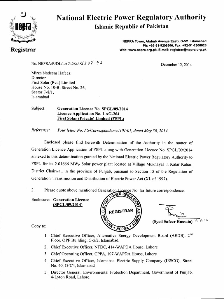 Lag-264 First SPL Generation | PDF | Electricity Generation | License
