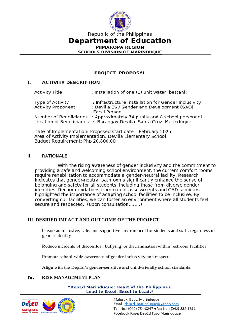Sample Program Project Activity Proposal Template 2 | PDF | Literacy ...