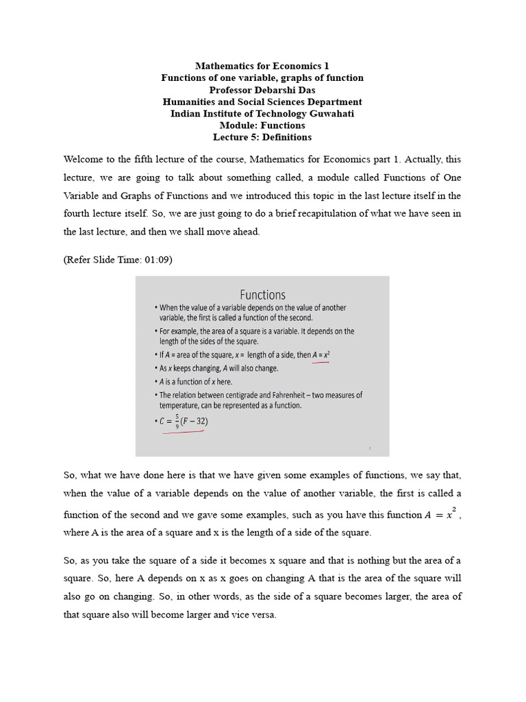 Lec 05 | PDF | Function (Mathematics) | Cartesian Coordinate System