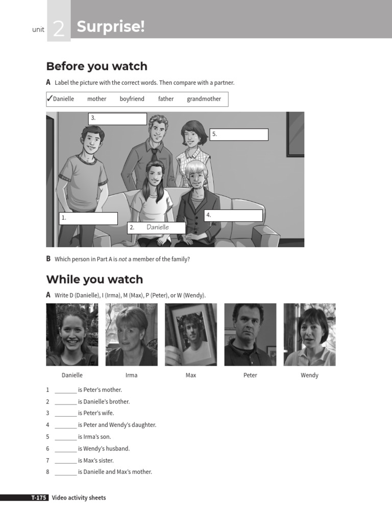 Four Corners 2e Level 1 Unit 02 Video Worksheet | PDF