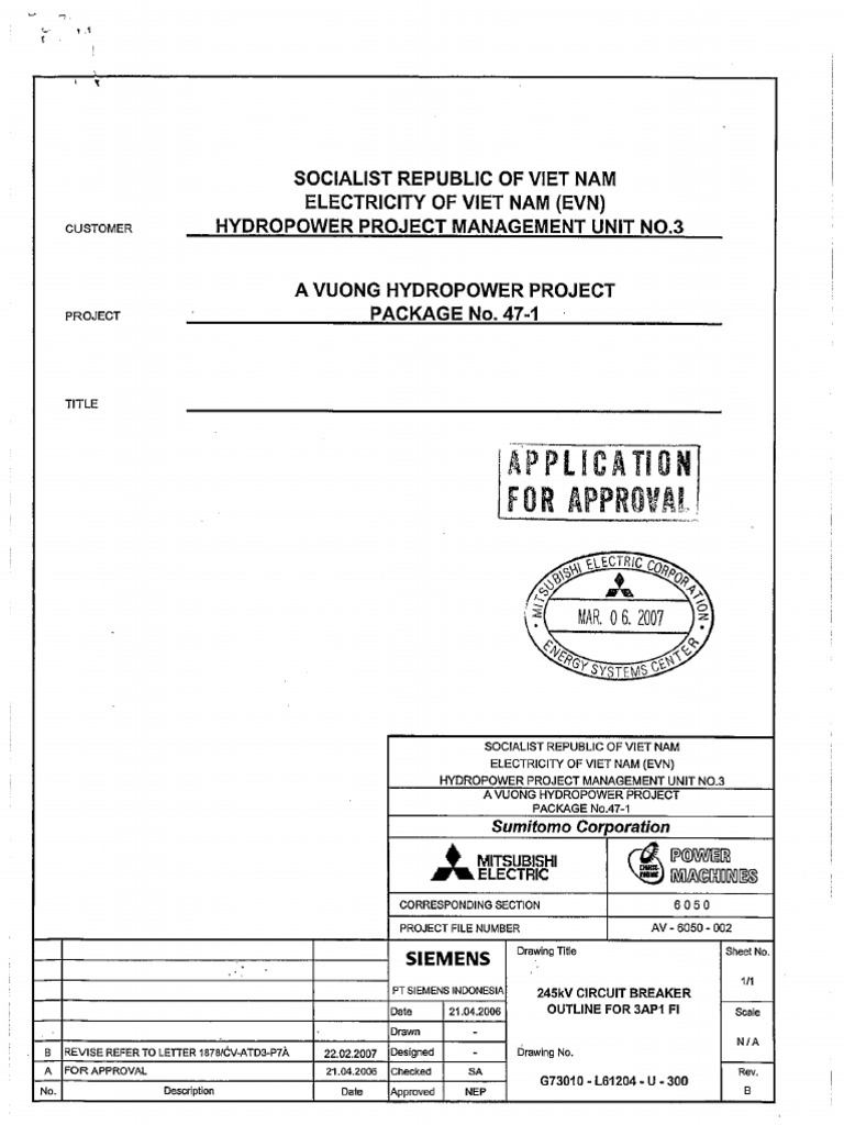 AV-6050-002-245kV Circuit Breaker Outline For 3AP1 FI - Rev B - (Thu ...