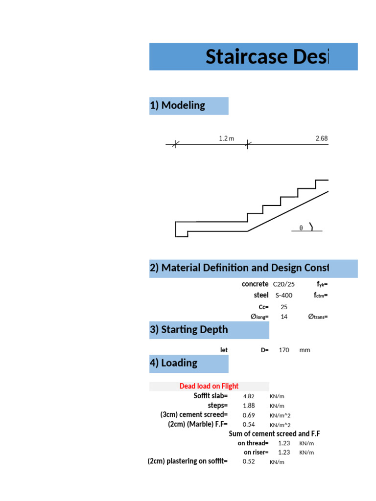 Stair Design Excel Template Using ES en 2015 | PDF | Continuum ...