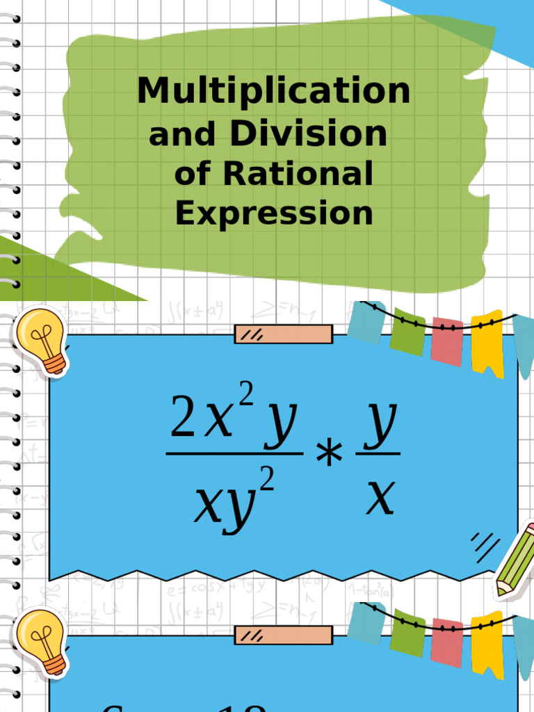 Multiplication and Division of Rational Expressions | PDF
