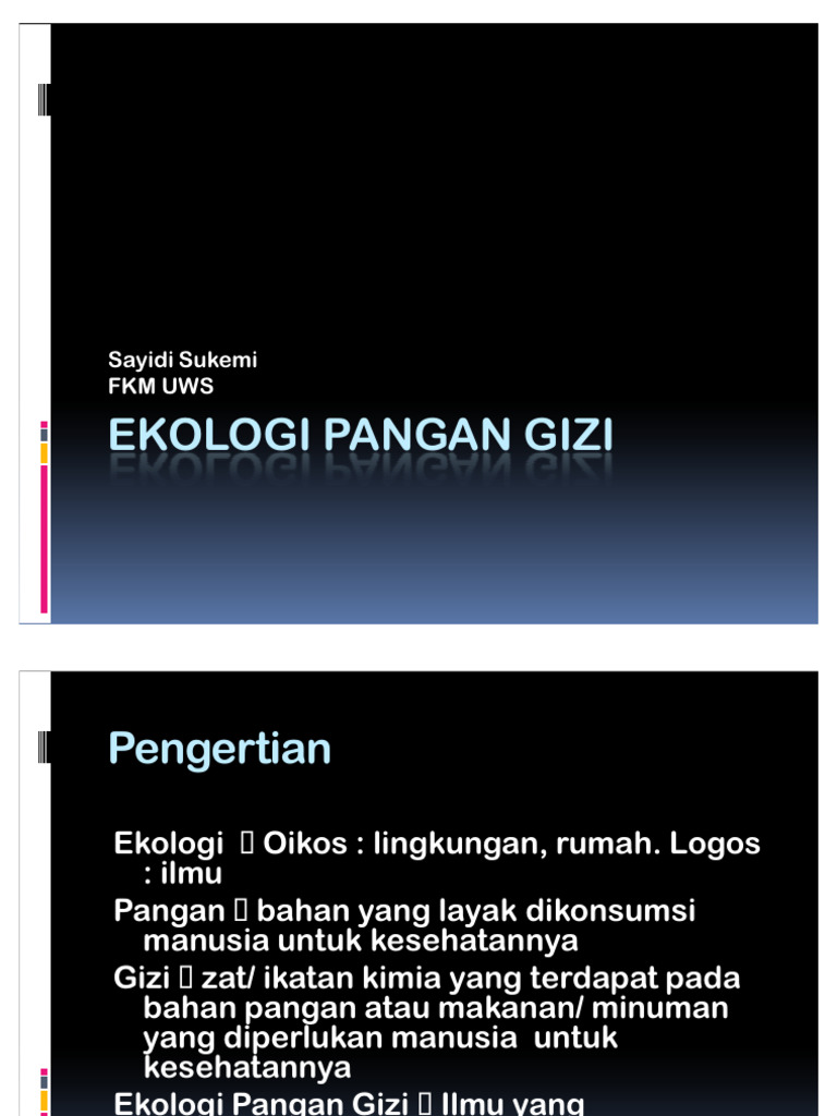 Ilide - Info Ekologi Pangan Gizi Revisi PR | PDF