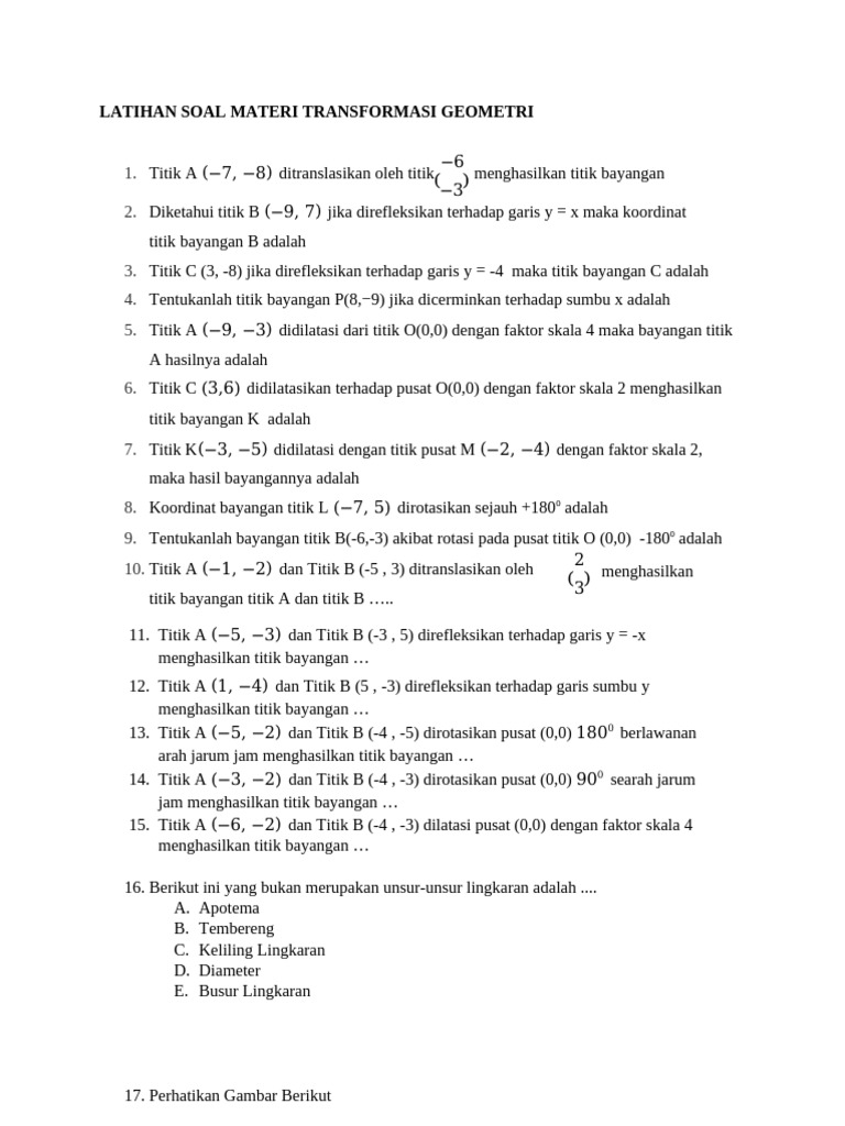 Latihan PSTS Matematika Ganjil 2425 | PDF