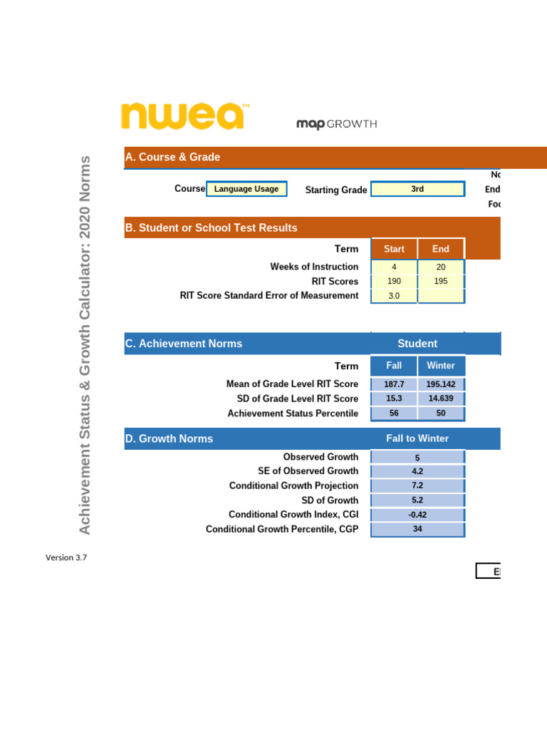 As G and School Norm Calculator For 2020 Norms | PDF | Standard Score