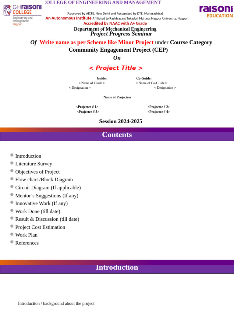 Project Progress Seminar - PPT Format | PDF | Psychology