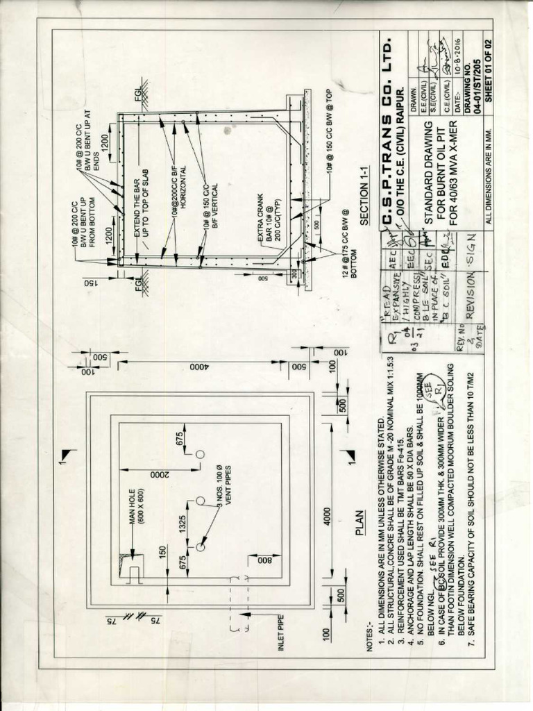 Burnt Oil Pit For 40-63 MVA Transformer (Sheet 1) - 25 - 11zon | PDF