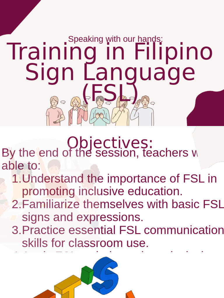 Training in Filipino Sign Language | PDF | Sign Language | Hand