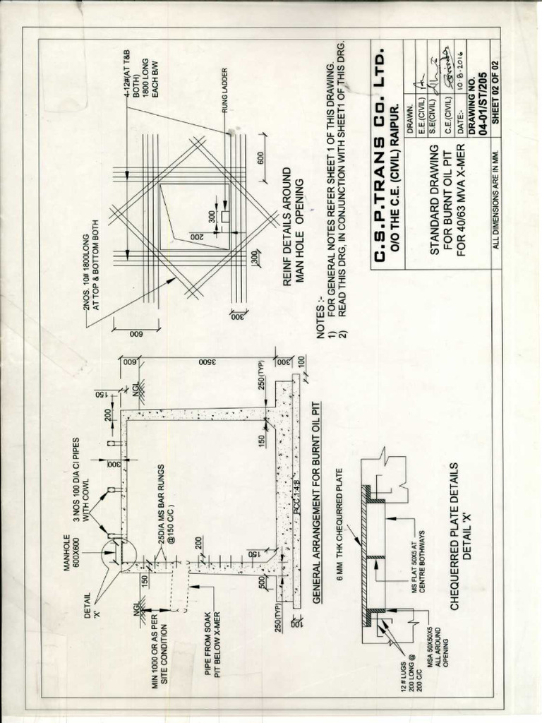 Burnt Oil Pit For 40-63 MVA Transformer (Sheet 2) - 26 - 11zon | PDF