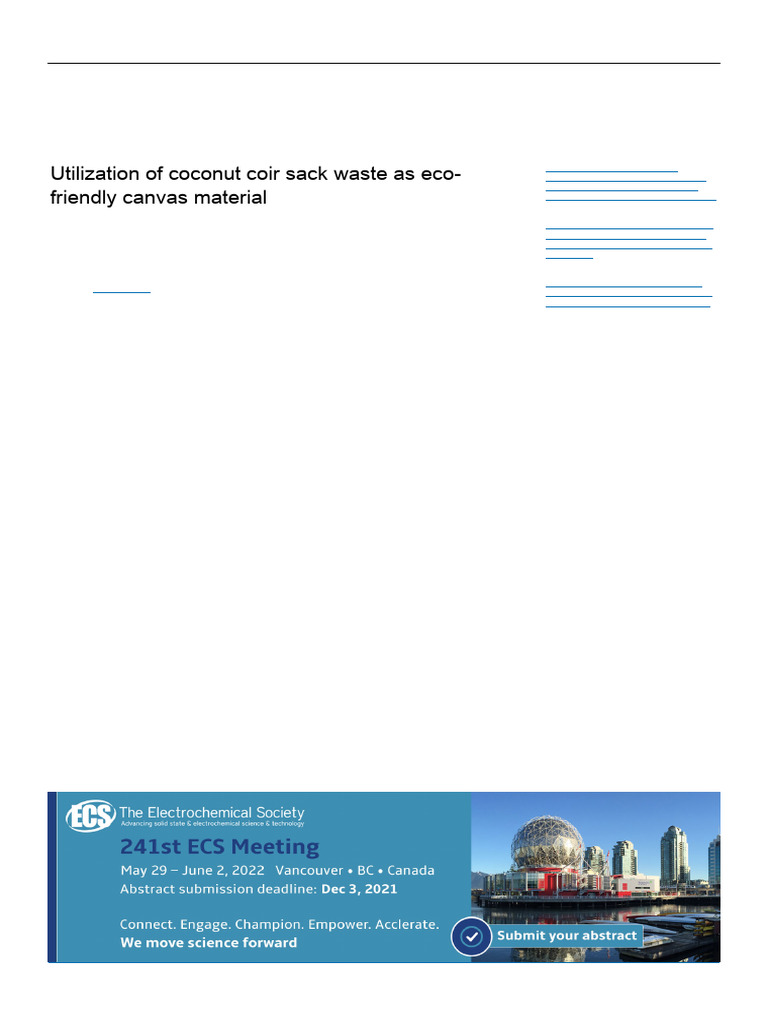 Utilization of Coconut Coir Sack Waste As Eco-Frie | PDF | Coconut ...