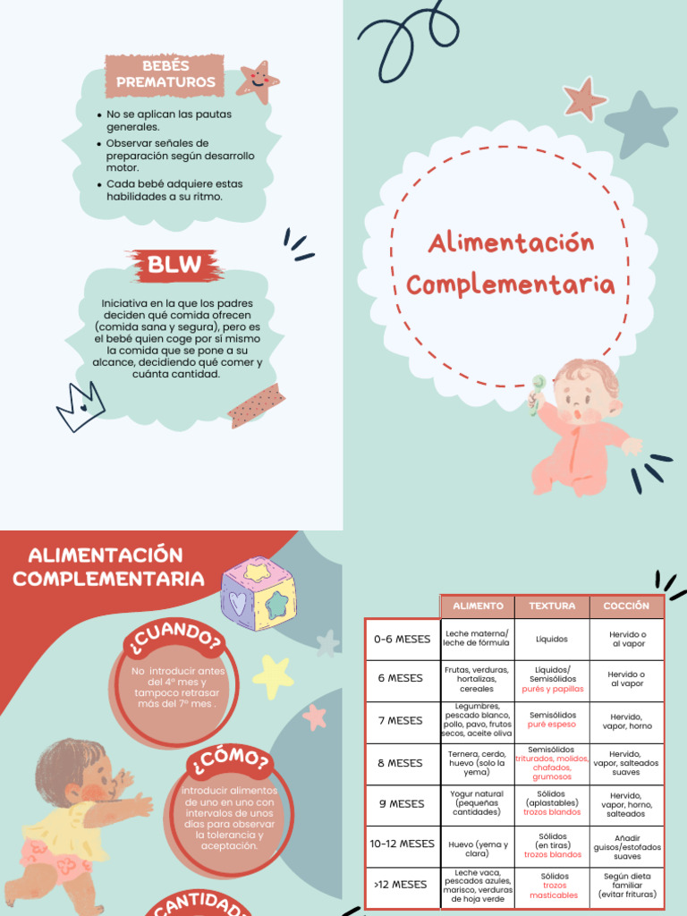 Folleto Alimentación Complementaria | PDF | Cocinando | Alimentos