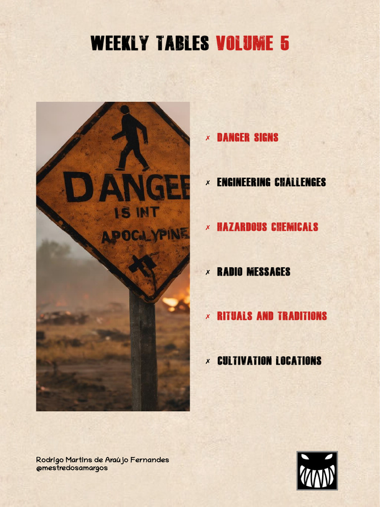 Weekly Tables Vol05 | PDF | Hazards | Toxicity