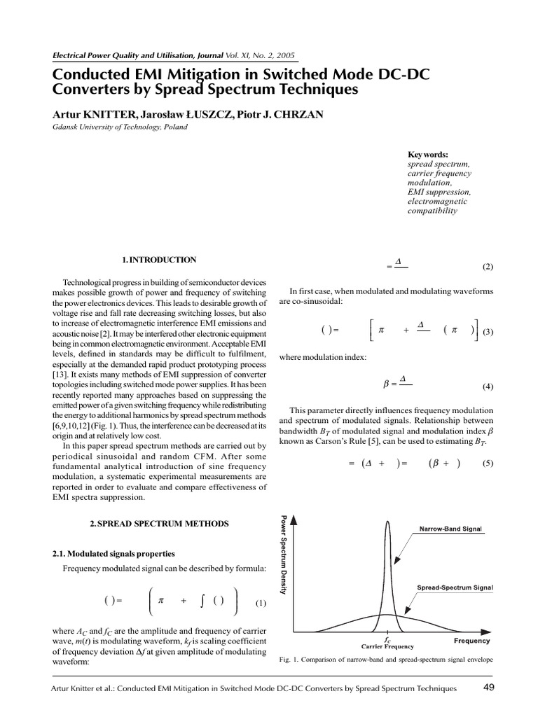 Conducted EMI Mitigation in Switche | PDF | Frequency Modulation ...