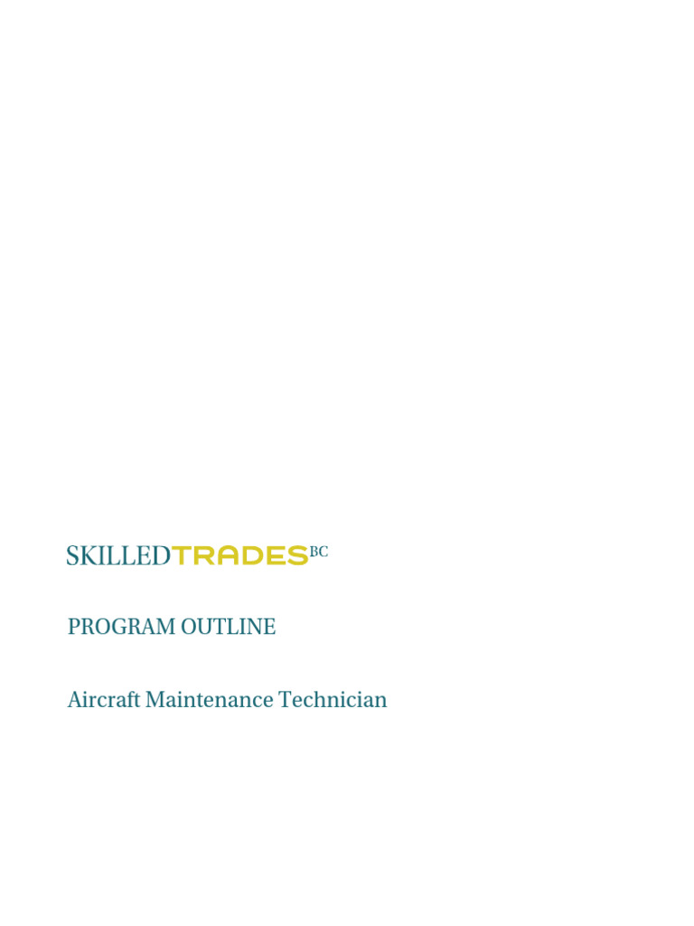 Aircraft Maintenance Technician Program Outline August 2016 - 0 | PDF ...