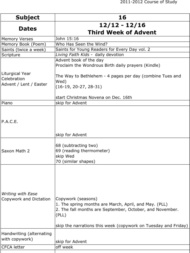 Lesson Plans To Share | PDF | Advent | Liturgical Year