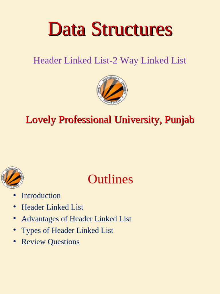 2.2 Header Linked List | PDF | Algorithms | Software Engineering