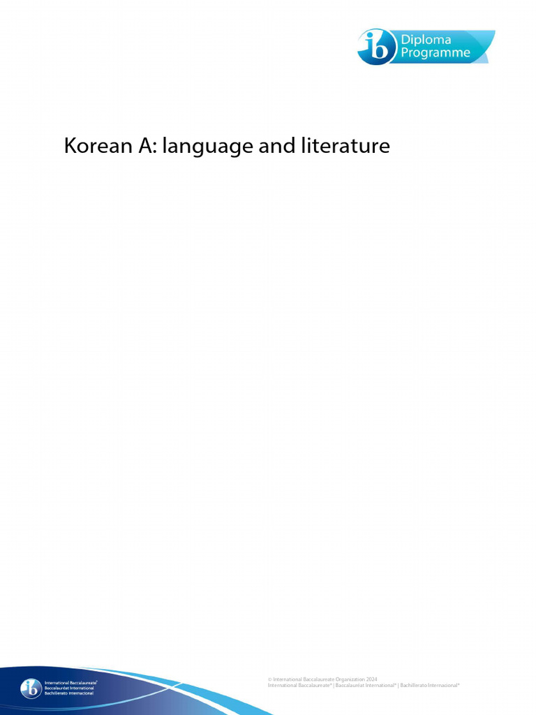 Korean Subject Report 2024 May | PDF